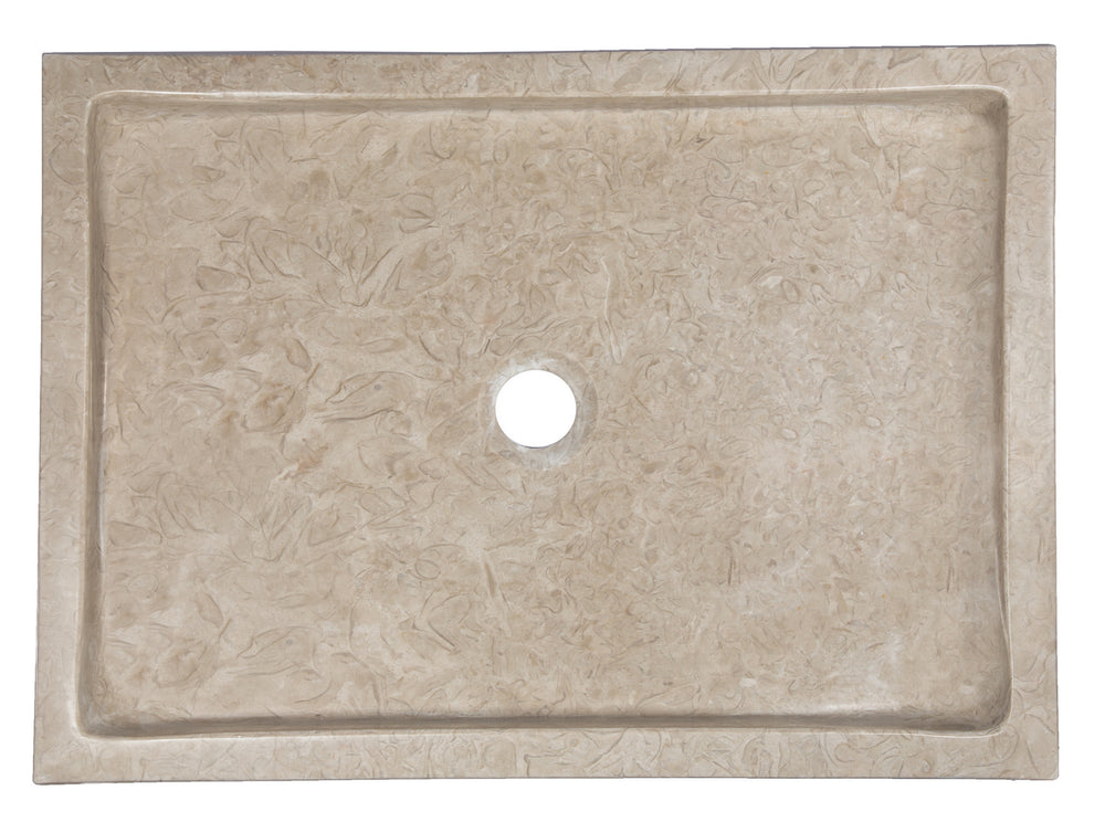 Rectangular Infinity Pool Sink - Polished Penny Grey Marble – Rustic Sinks