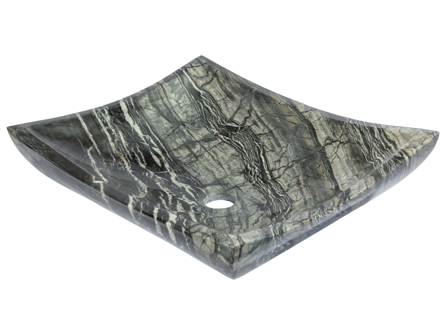 Wooden Black Marble Stone Zen Vessel Sink – Rustic Sinks