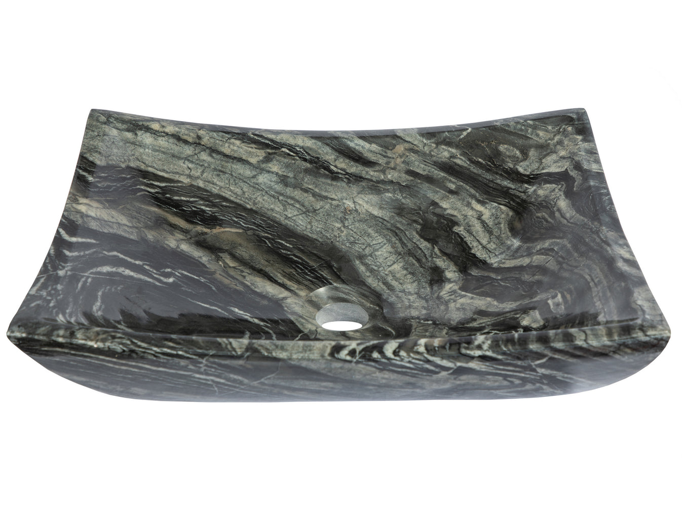 Wooden Black Marble Stone Zen Vessel Sink – Rustic Sinks