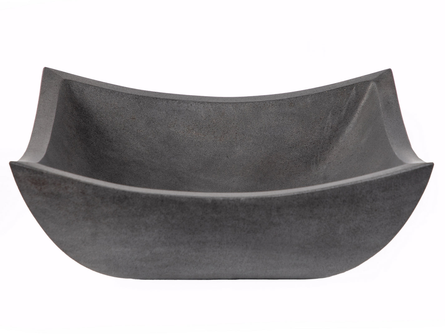 Square Deep Zen Lava Stone Vessel Sink - Black Natural Stone | Rustic Sinks