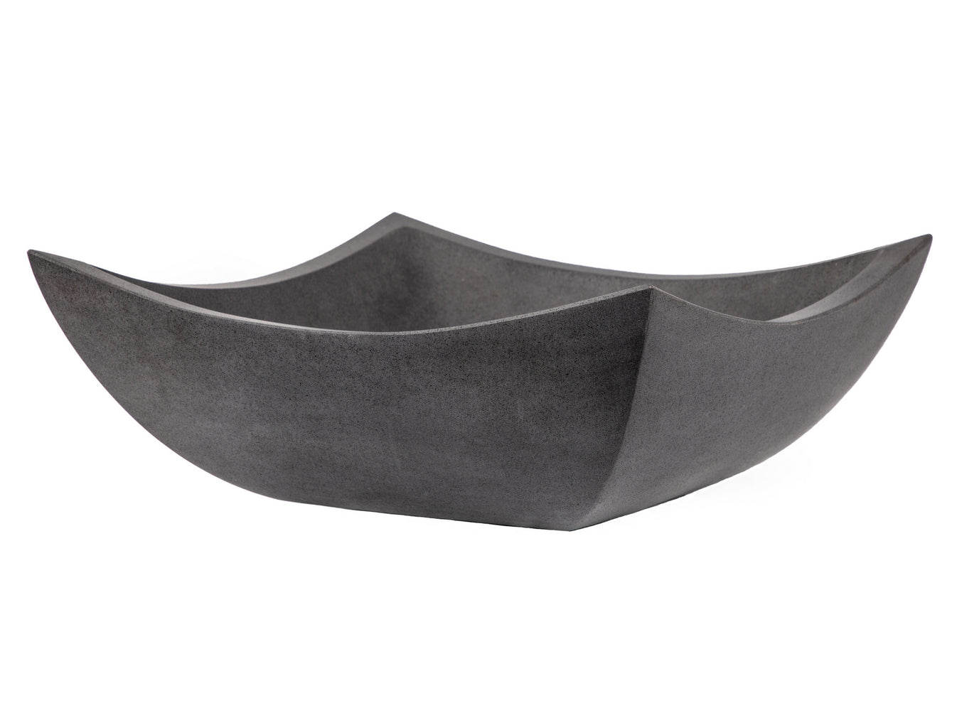 Square Deep Zen Lava Stone Vessel Sink - Black Natural Stone | Rustic Sinks