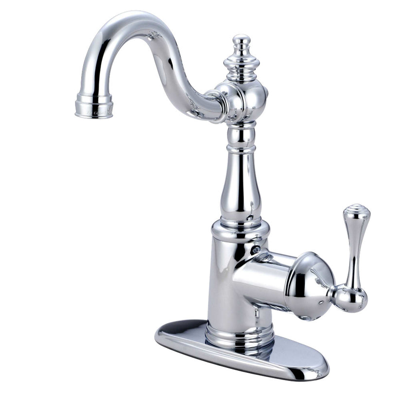 English Vintage Bar Faucet Polished Chrome | Single Handle Brass Faucet ...